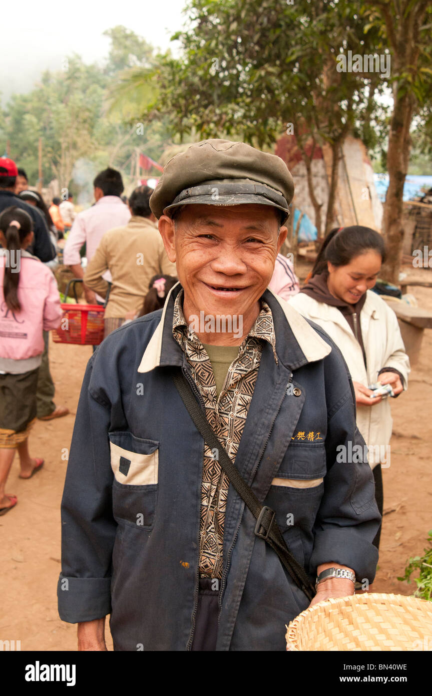Portrait of Lao man in market Northern Laos Stock Photo - Alamy