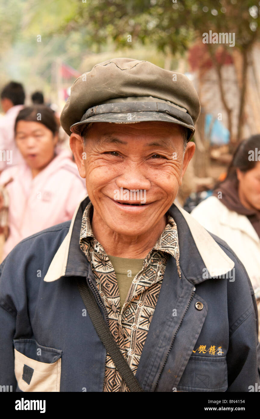 Portrait of Lao man in market Northern Laos Stock Photo - Alamy
