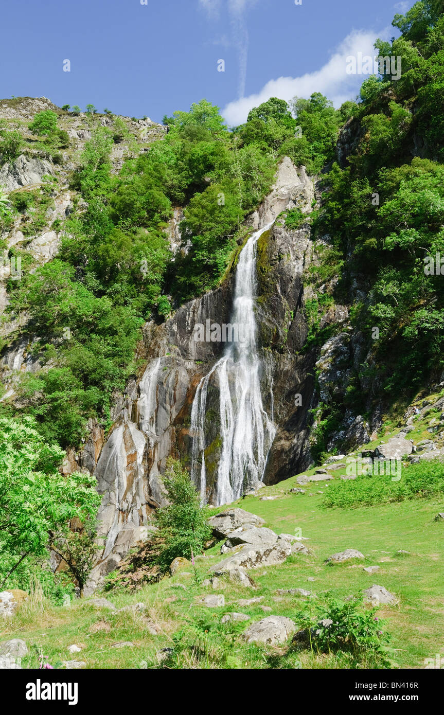 Aber Falls in Coedydd Aber Nature Reserve Gwynedd Wales Stock Photo - Alamy