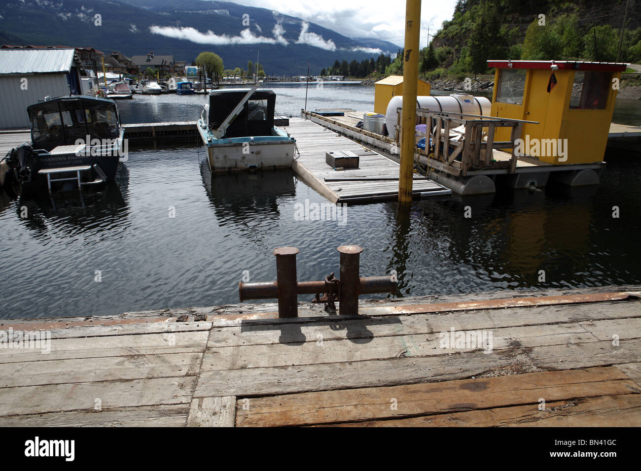 Sicamous - pier on the Shuswap Lake Channel - Trans-canadian Highway 1 ...