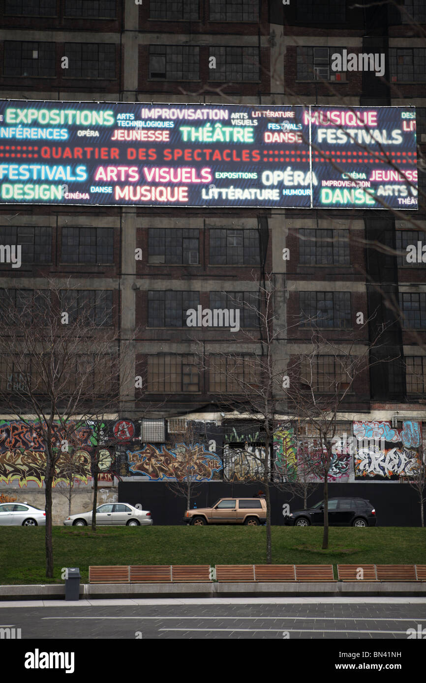 Architectural details - modern art museum - Place des arts - Montreal ...
