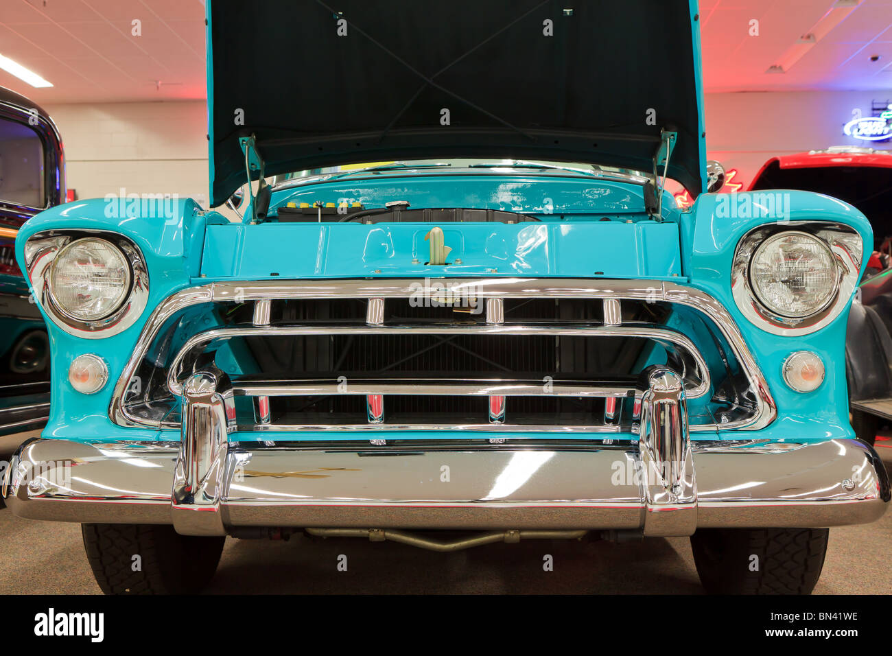 Vintage Chevy Grill Stock Photo - Alamy