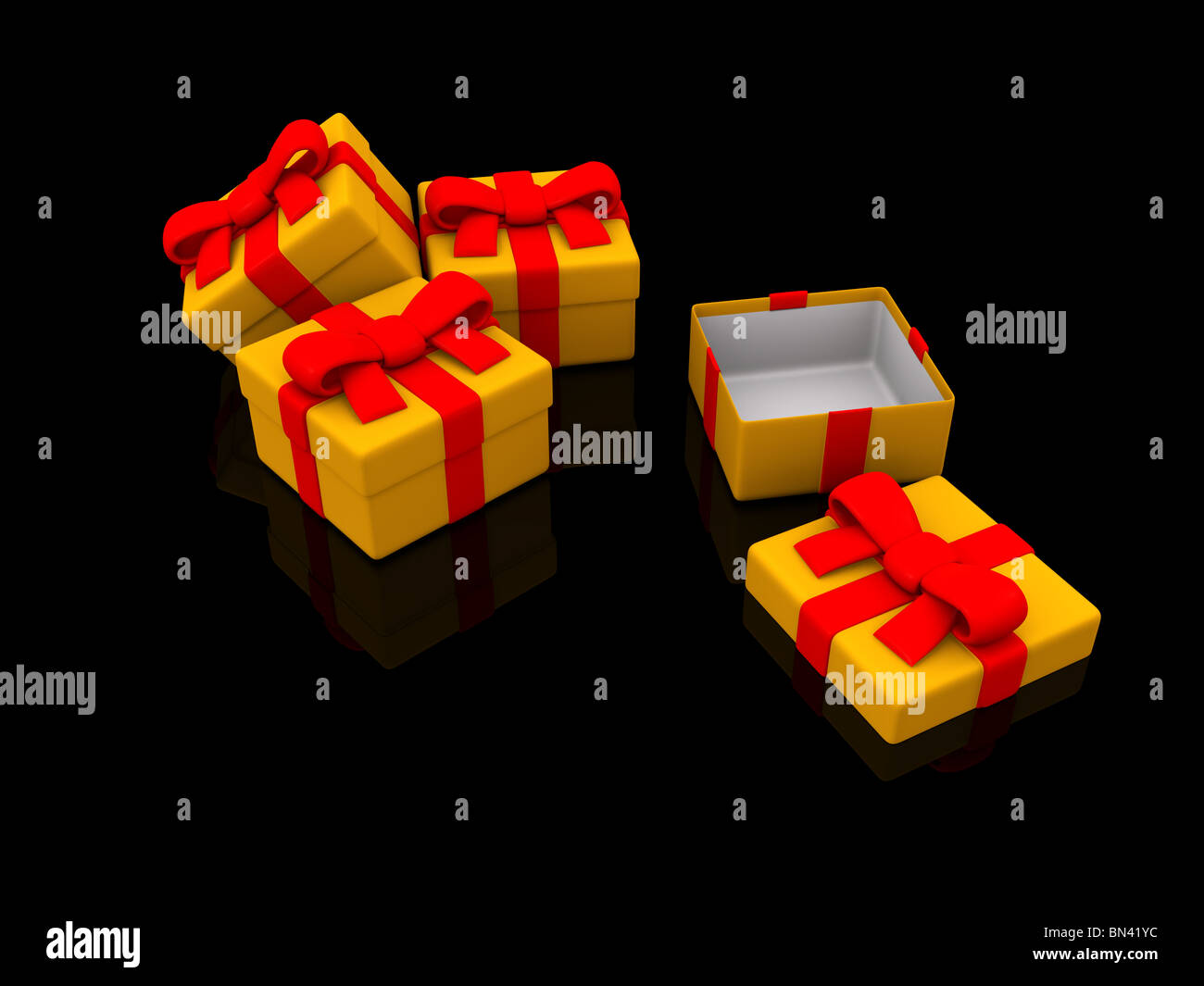 gift boxes. 3D Stock Photo - Alamy