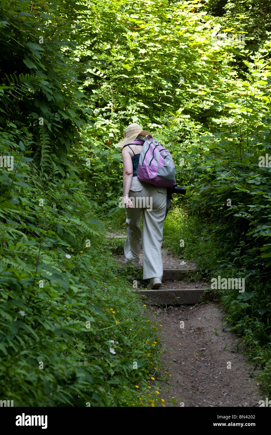 Walker with back pack hi-res stock photography and images - Alamy