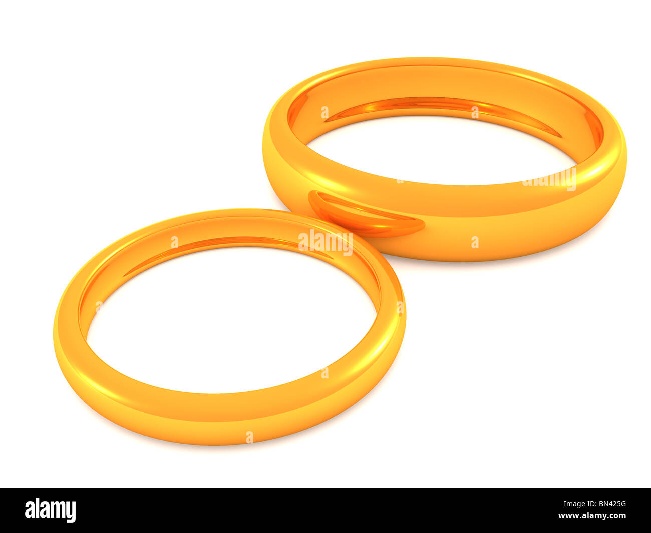 Two gold rings hi-res stock photography and images - Alamy