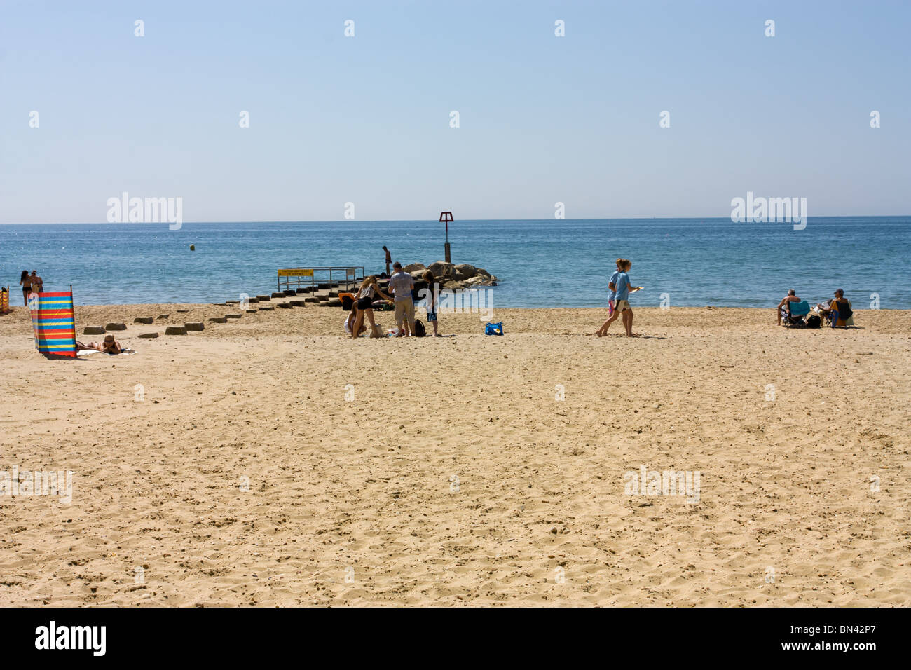 Bournemouth beach, Dorset on the English south coast in summer Stock ...