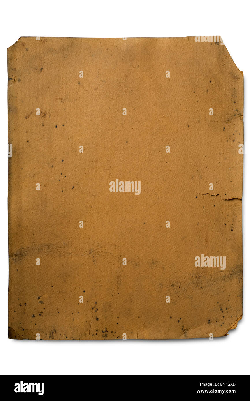 an old yellowed carboard on white Stock Photo - Alamy