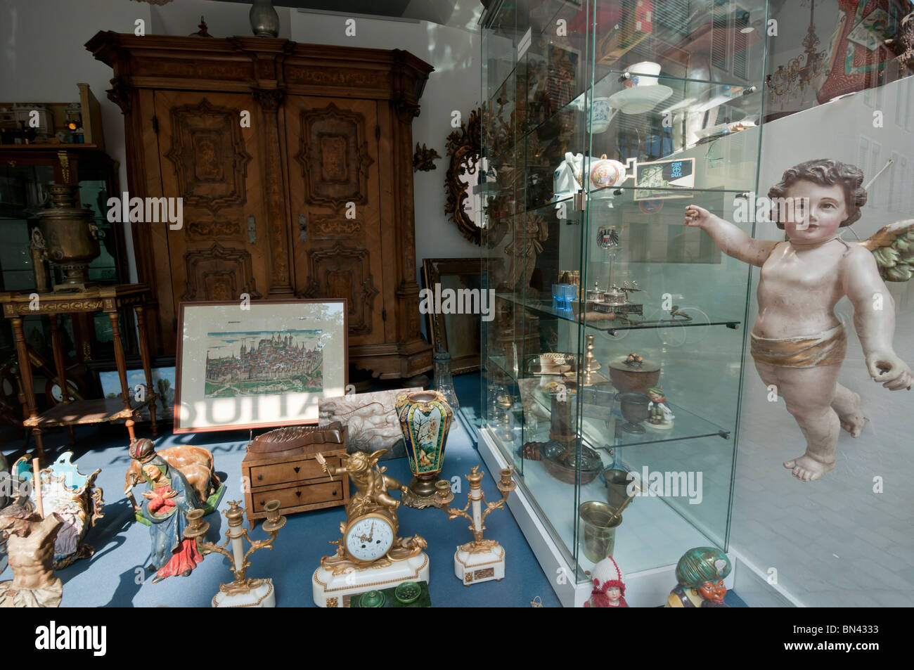 Antique Shop Window Display Stock Photo - Alamy