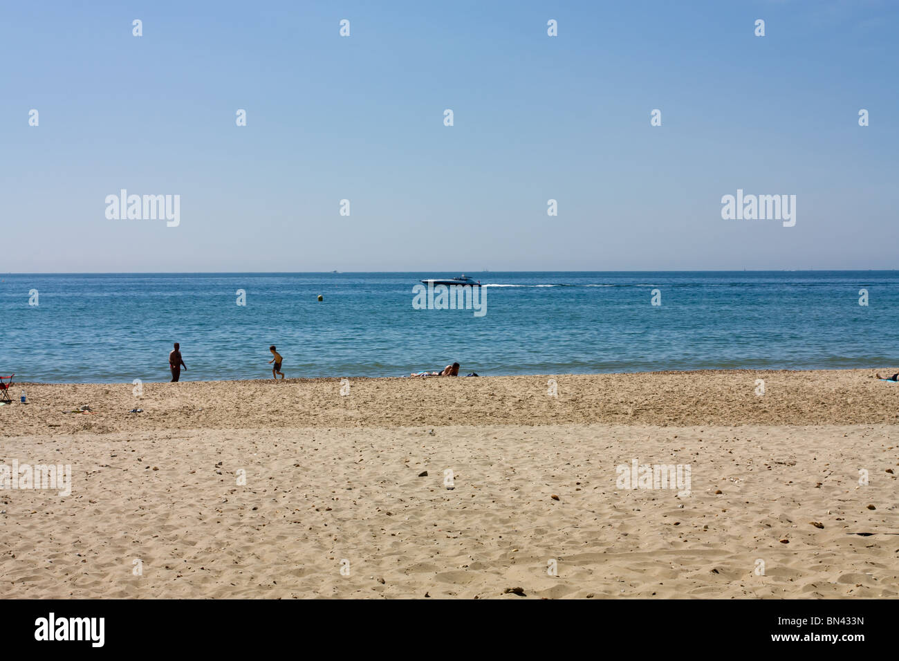 Bournemouth beach, Dorset on the English south coast in summer Stock ...