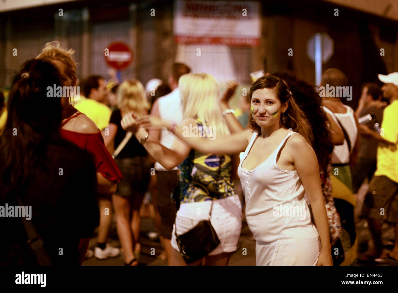 Brazil Football Fans Celebrate World Cup Victory Stock Photo - Alamy