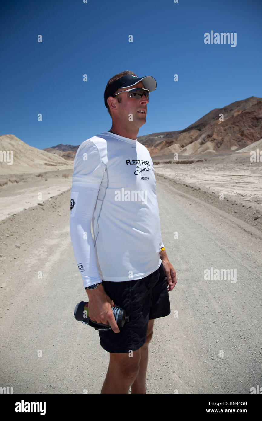 Portrait of Darren Fortney, competitor in the Badwater Ultramarathon ...