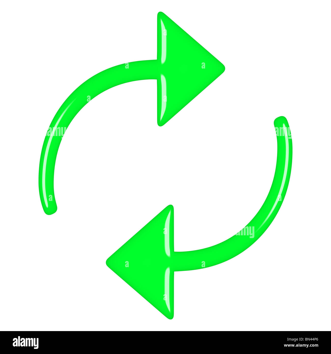 3d green circular arrows Stock Photo - Alamy