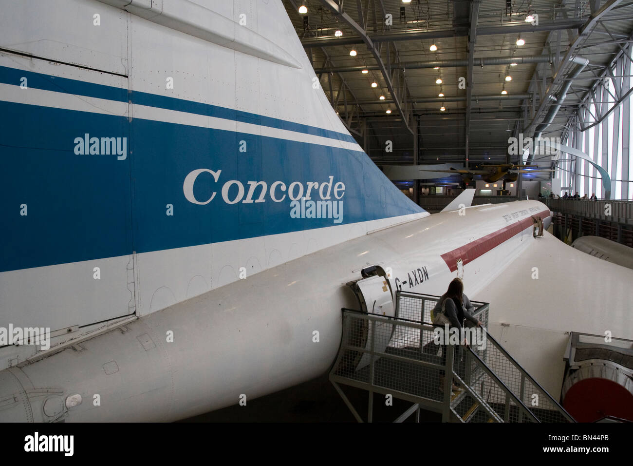 Prototype Concorde aircraft at imperial war museum duxford Stock Photo ...