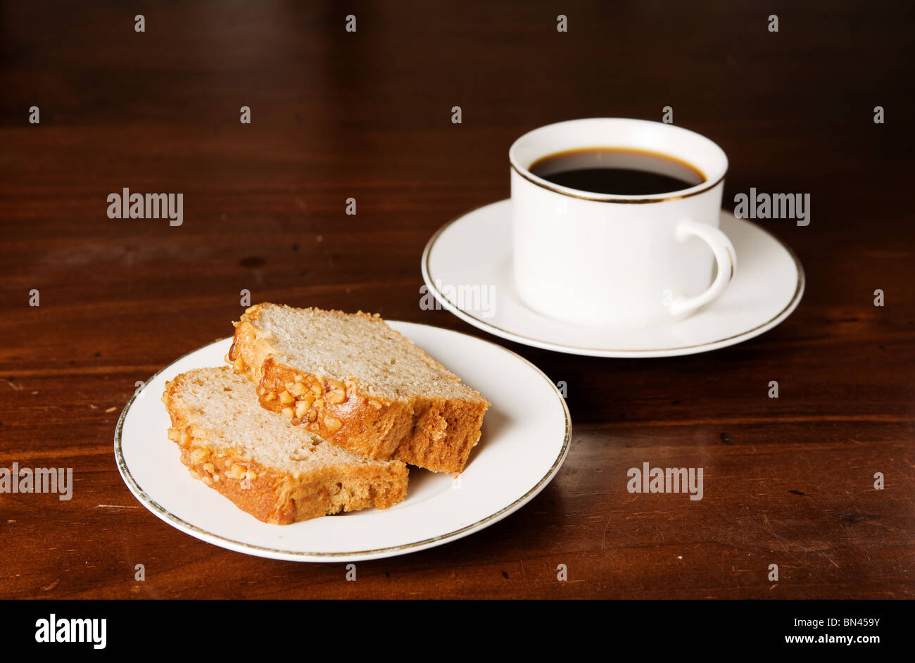 cake and coffee ready for a break Stock Photo - Alamy
