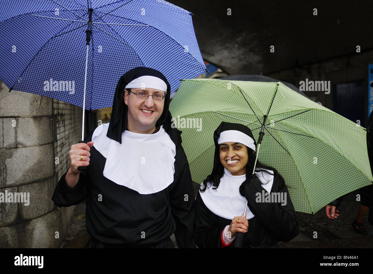 Nuns on the Run charity run in London england UK Stock Photo - Alamy