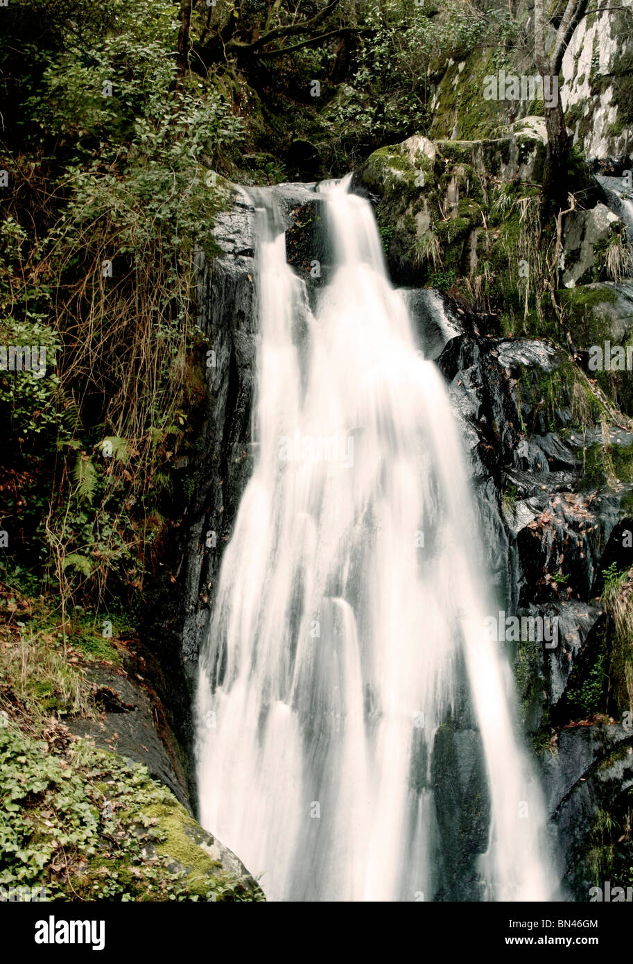 Waterfall. Arganil, Portugal Stock Photo - Alamy