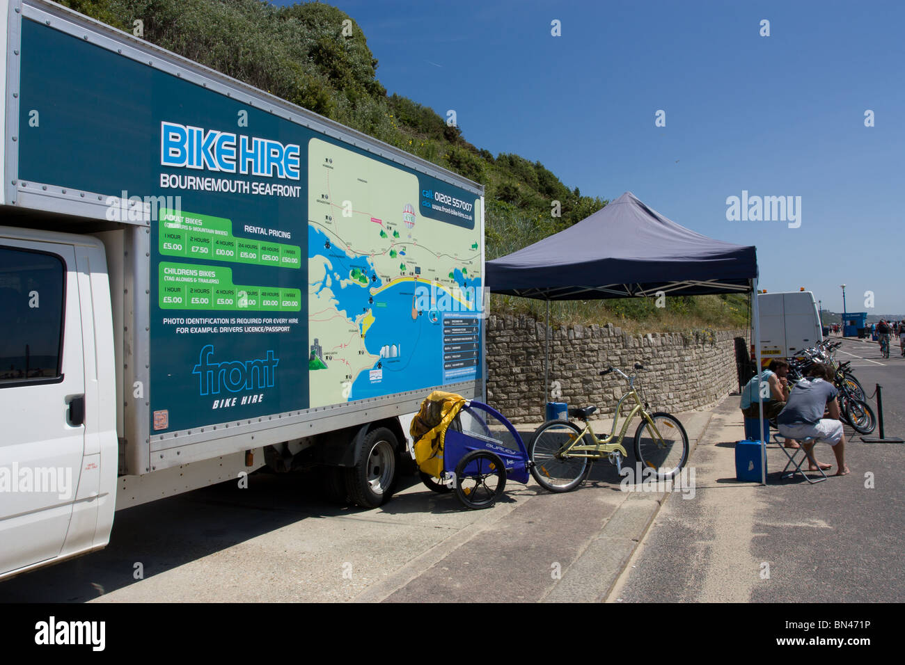 Bournemouth beach, Dorset on the English south coast in summer Stock ...