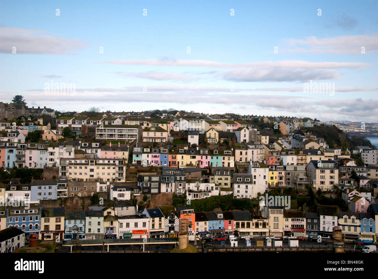 Brixham Devon UK Harbor Harbour Houses Stock Photo - Alamy