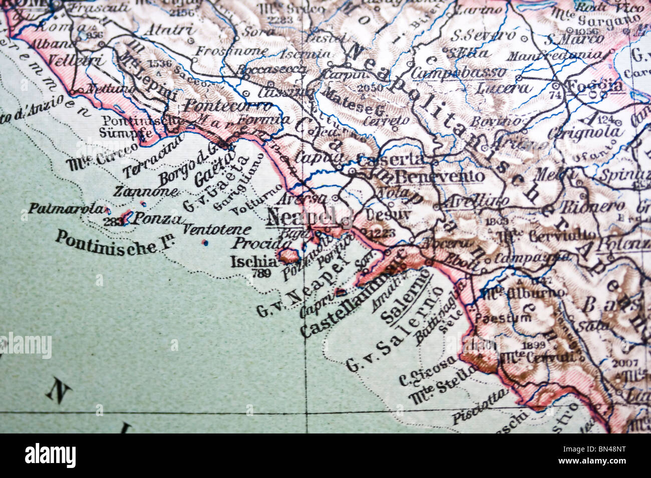 Napoli map hi-res stock photography and images - Alamy