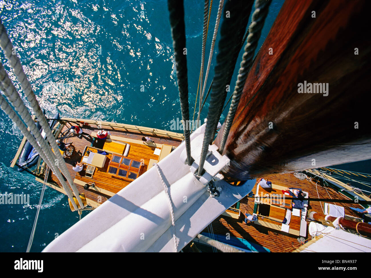 Tall ship Manitou during cruise in Lake Michigan out of port of ...
