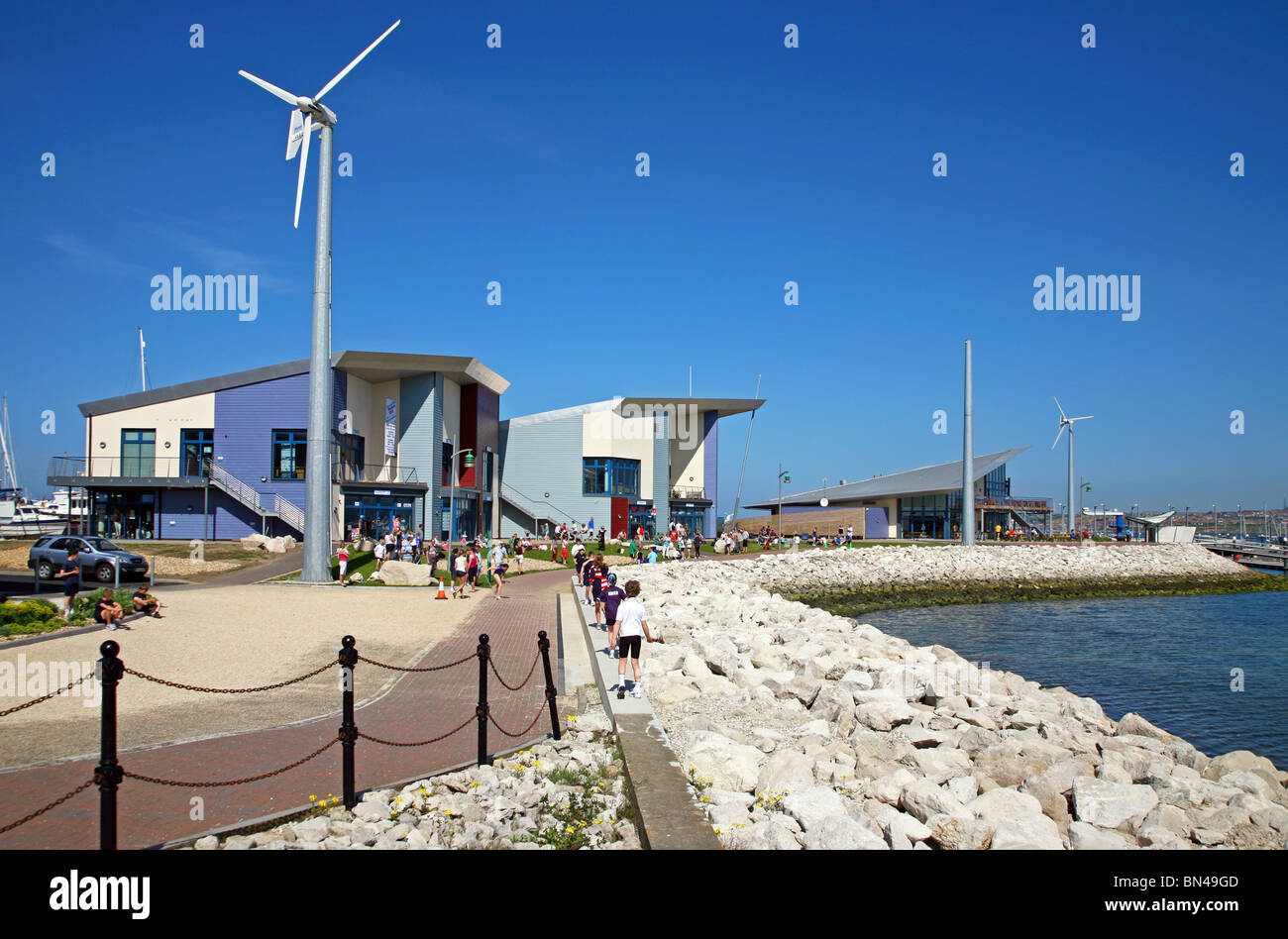The popular waterfront at Portland Marina in Osprey Quay, part of the ...