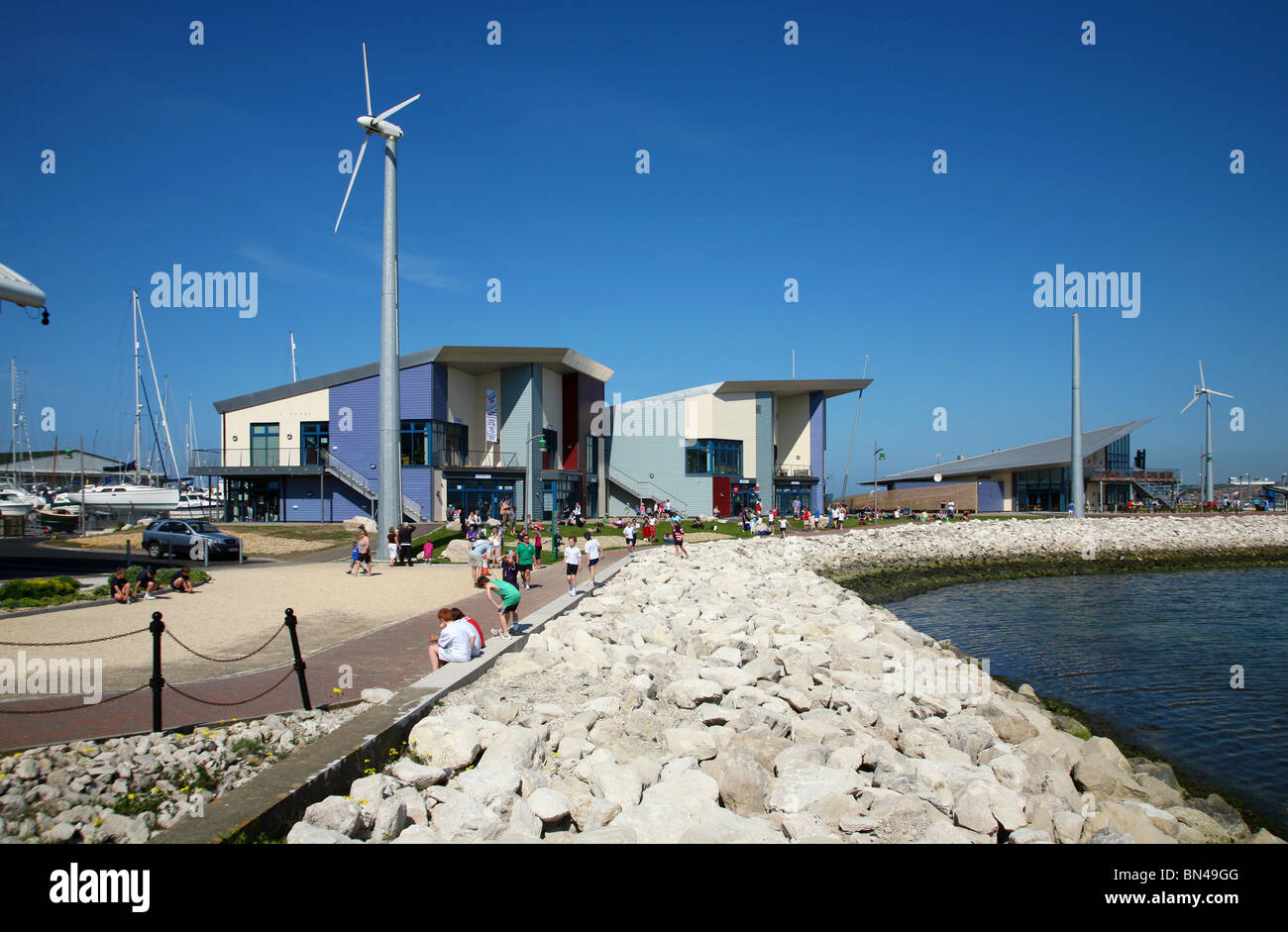 The popular waterfront at Portland Marina in Osprey Quay, part of the ...