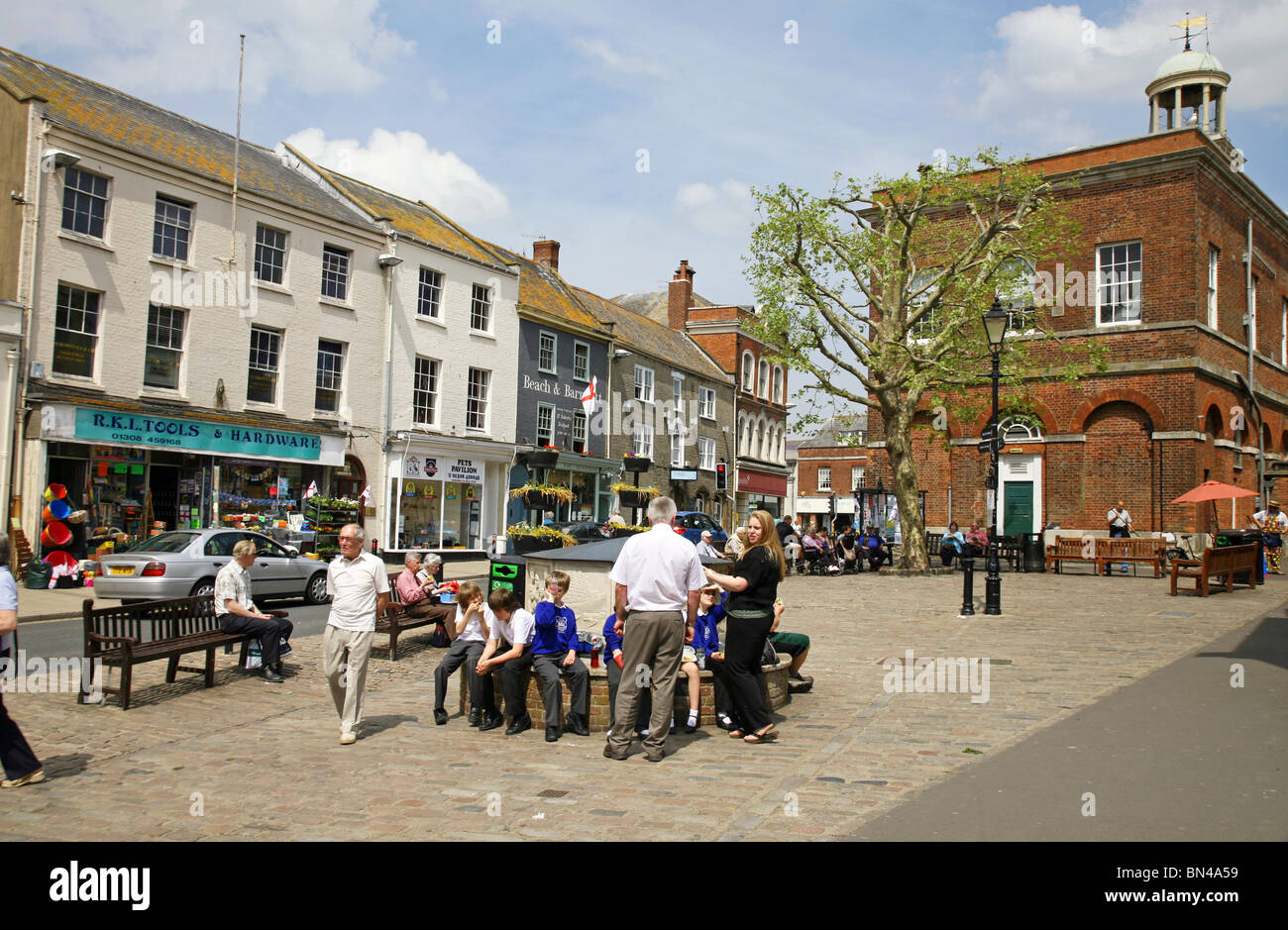 Scene in Bucky Doo Square, a popular meeting place situated in South ...