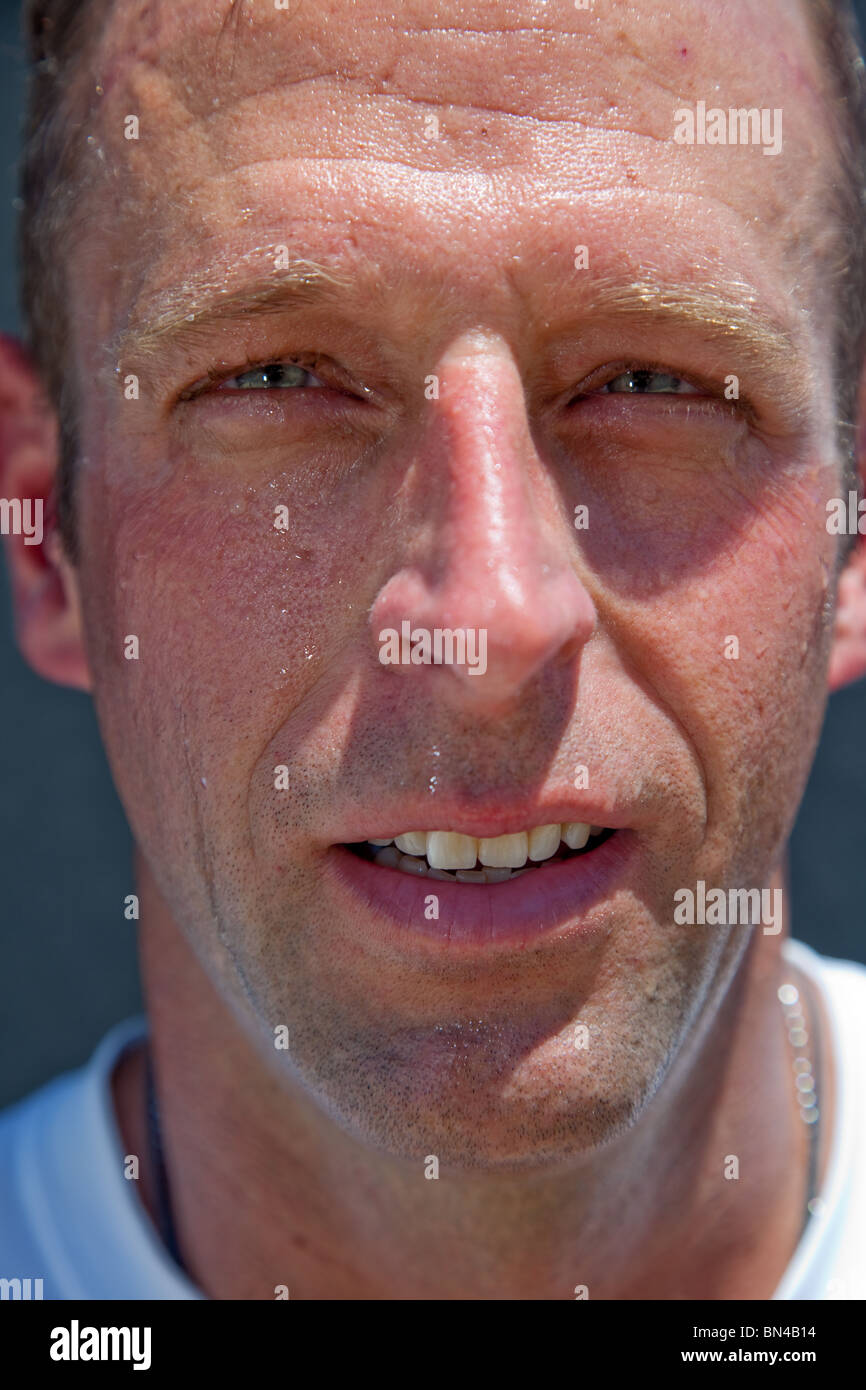 Portrait of Darren Fortney, competitor in the Badwater Ultramarathon ...