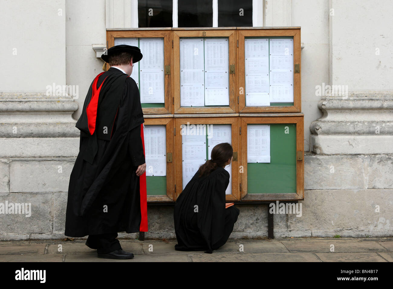 CHECKING EXAM/DEGREE RESULTS AT THE SENATE HOUSE NOTICE BOARD AT ...