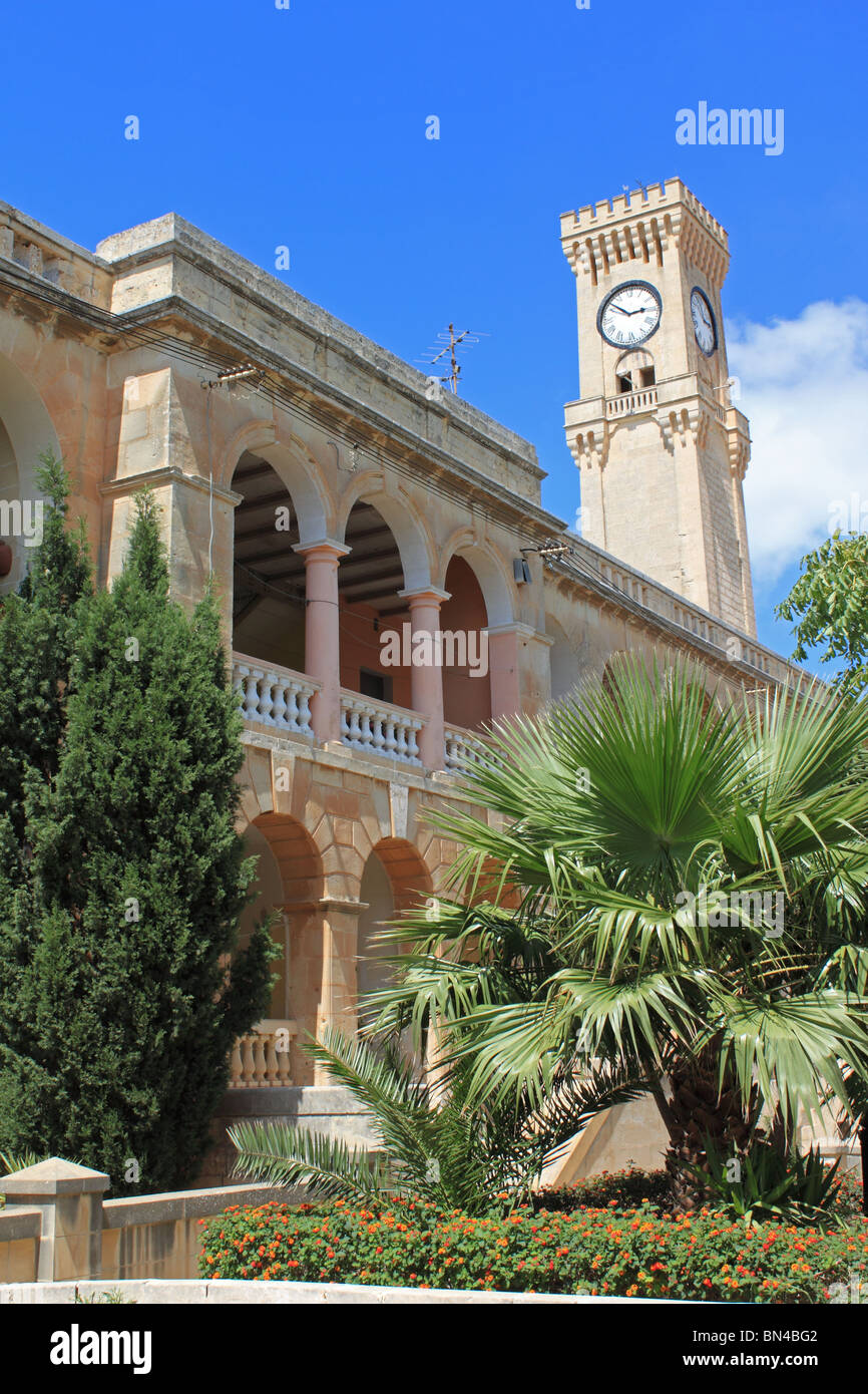 Clock Tower in the former British Military Hospital at Mtarfa (Imtarfa ...