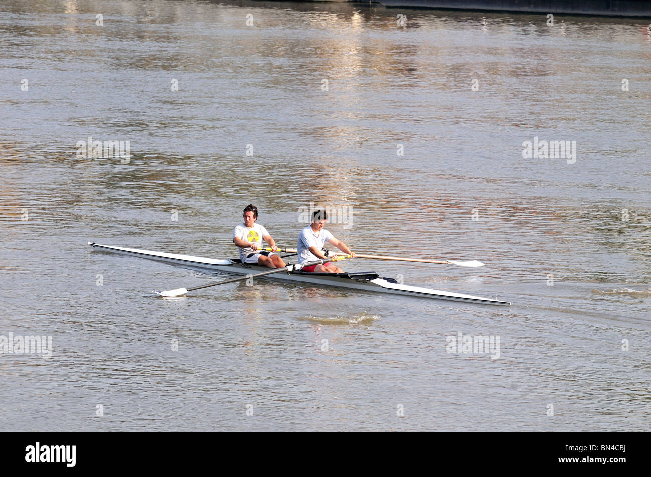 Rowing on the Thames at Hammersmith, London, United Kingdom Stock Photo ...