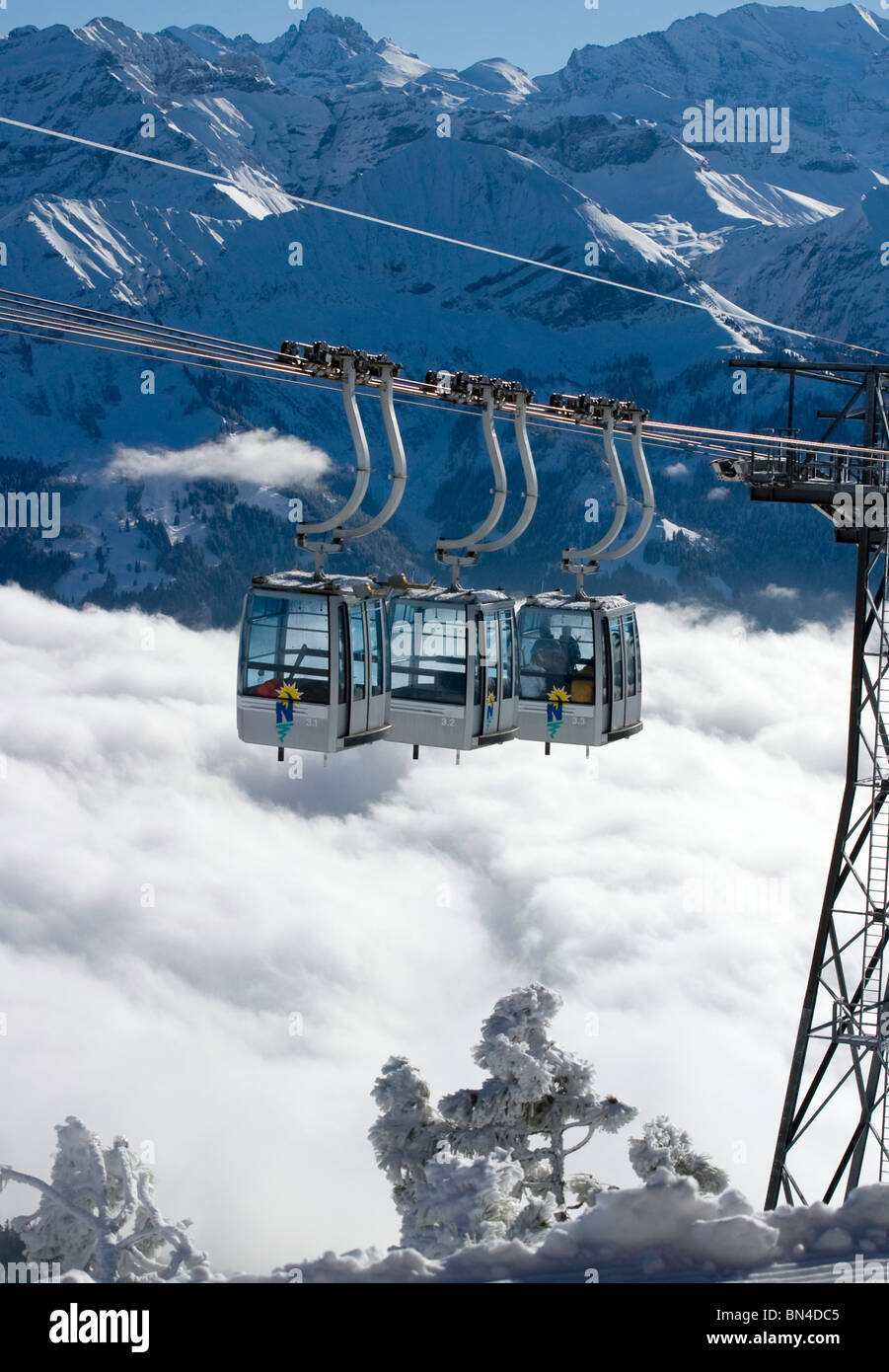 Swiss cable car cars hi-res stock photography and images - Alamy