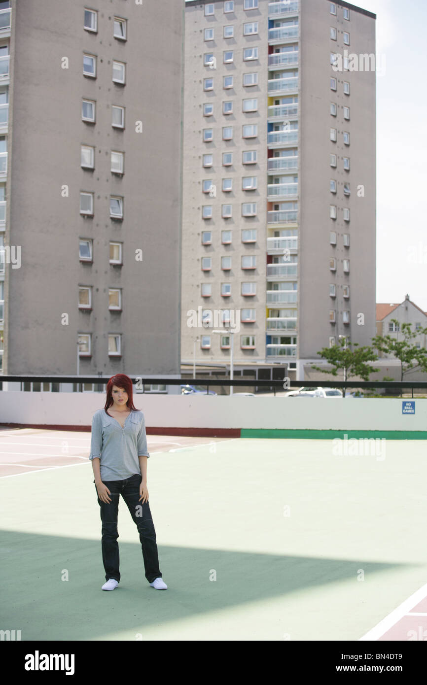 Girl street flats hi-res stock photography and images - Alamy