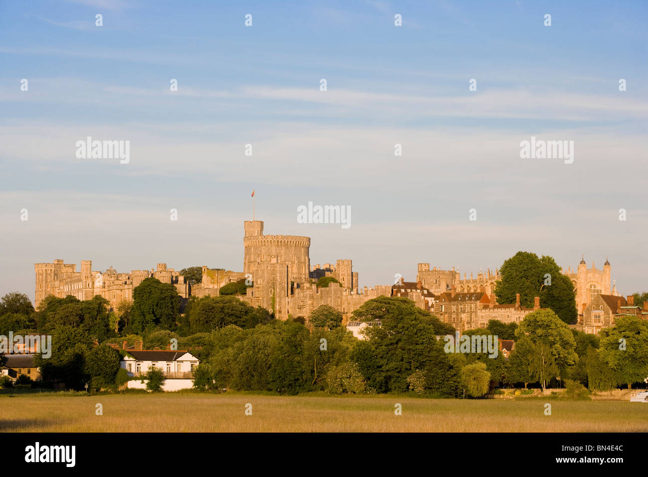 Windsor Castle from across the River Thames, Berkshire, England Stock ...
