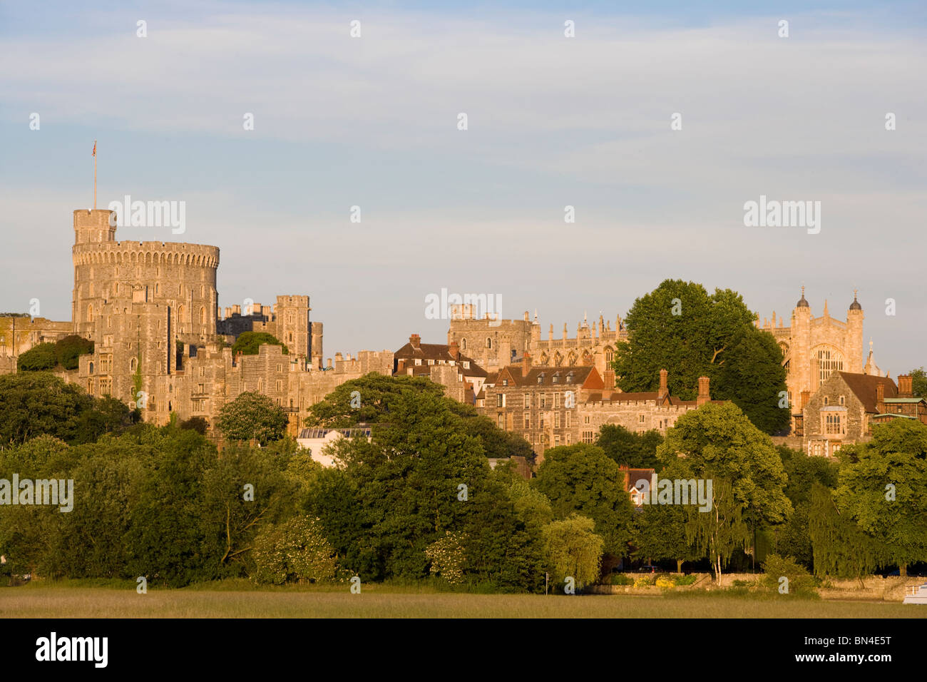 Windsor Castle from across the River Thames, Berkshire, England Stock ...