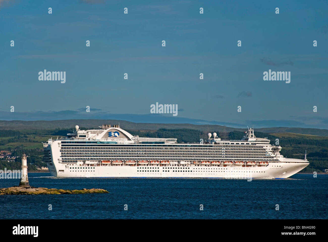 M.V. Crown Princess Passing the Gantocks in the Firth of Clyde at ...
