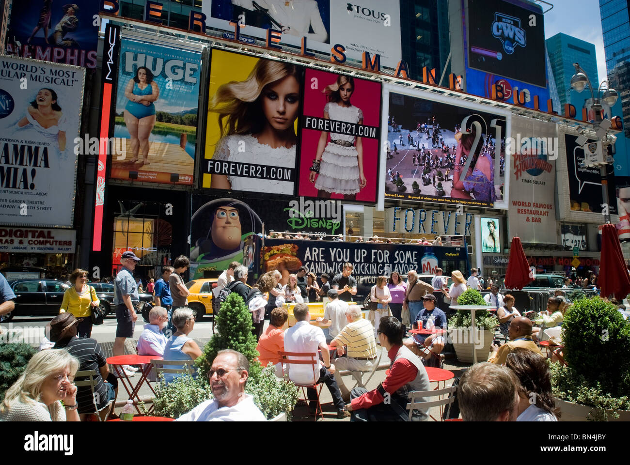 A busy Times Square in New York is seen on Wednesday, June 30, 2010 ...