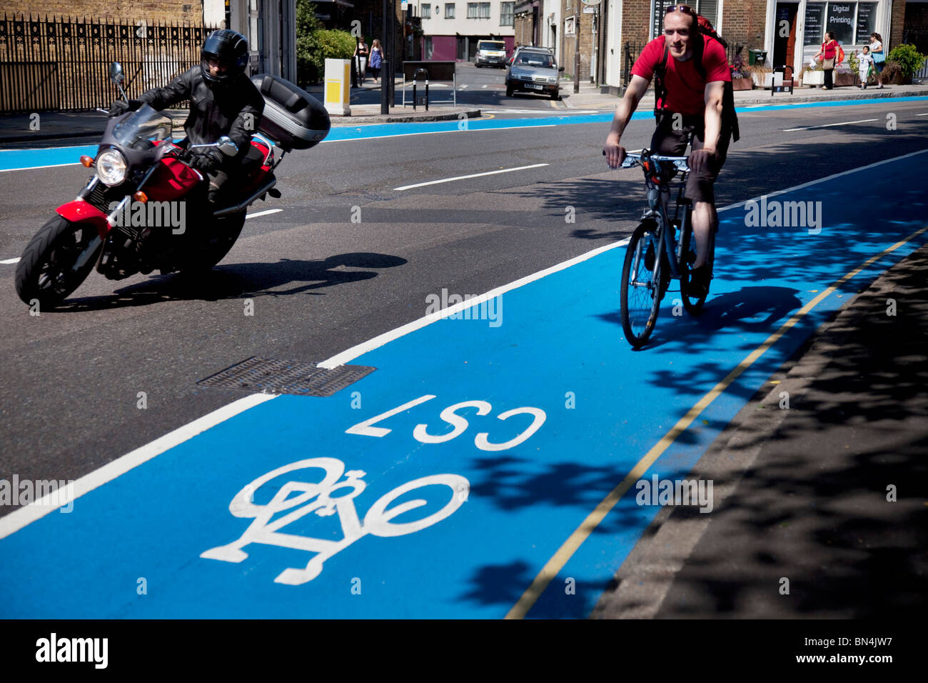 Cycle Superhighway route, London. Here the CS7 route is one of the ...