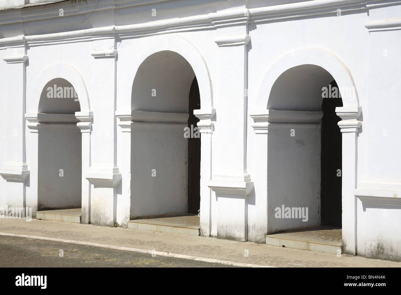 Arch of the main entrance of the Church ; Colvale ; Babdez ; Goa ...