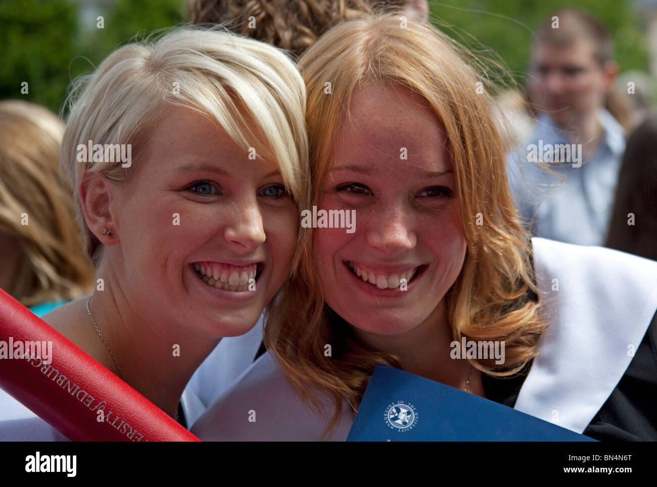 Two female Graduate students Edinburgh University Scotland, UK Europe ...