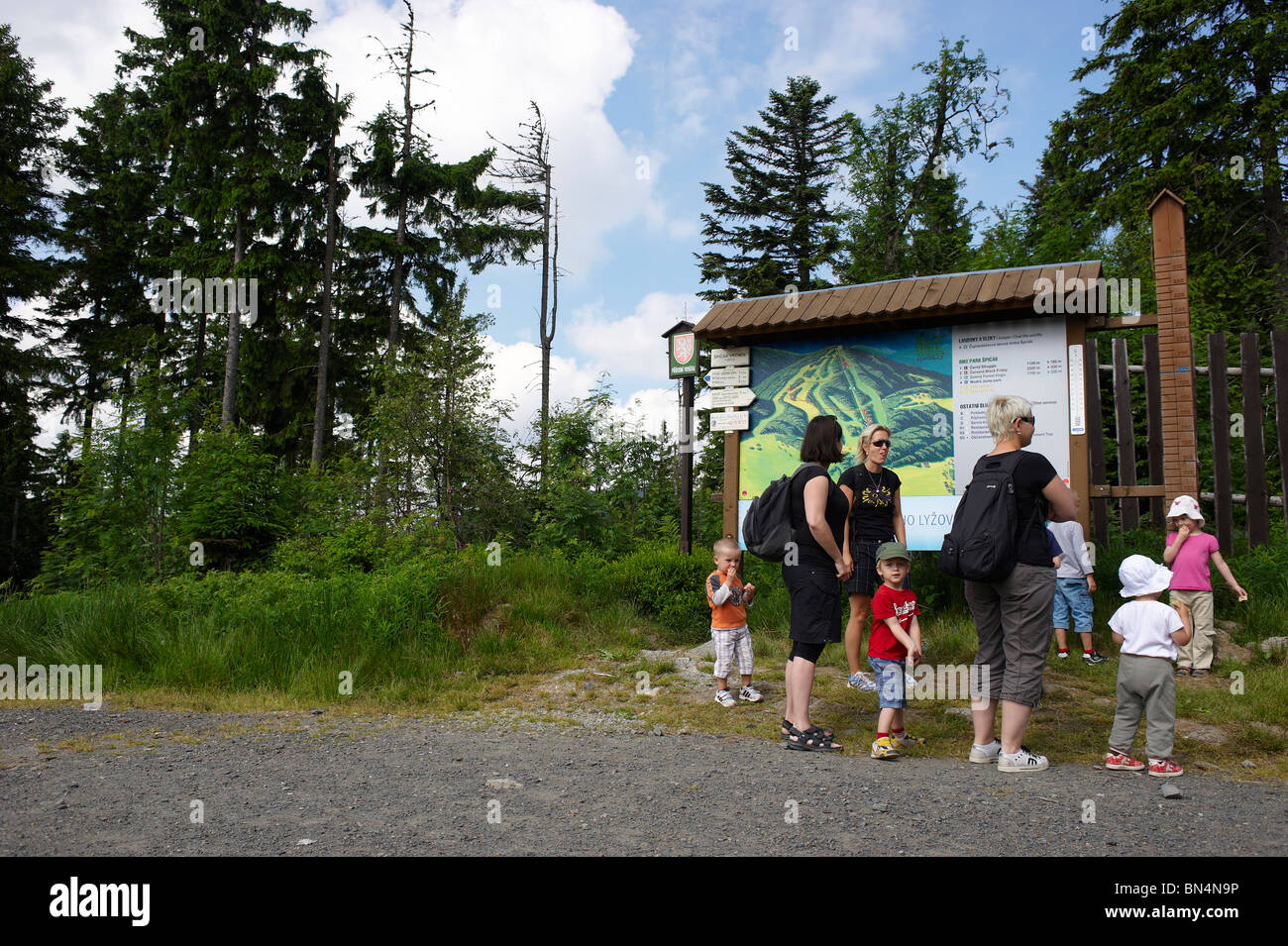 Spicak hill, Zelezna Ruda, NP Sumava, Ceska republika Stock Photo - Alamy