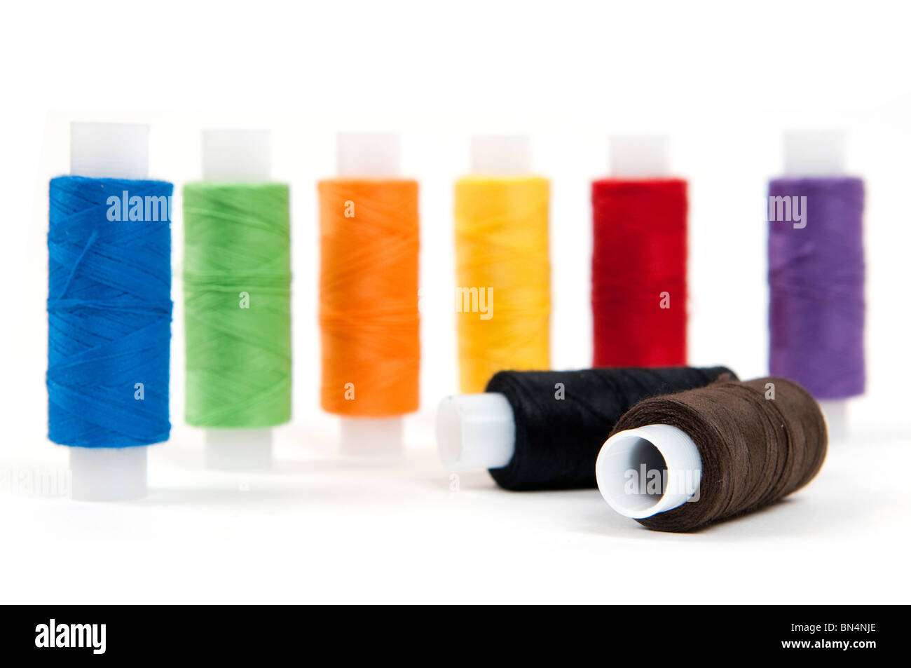 Set of sewing threads on white backgrounds Stock Photo - Alamy