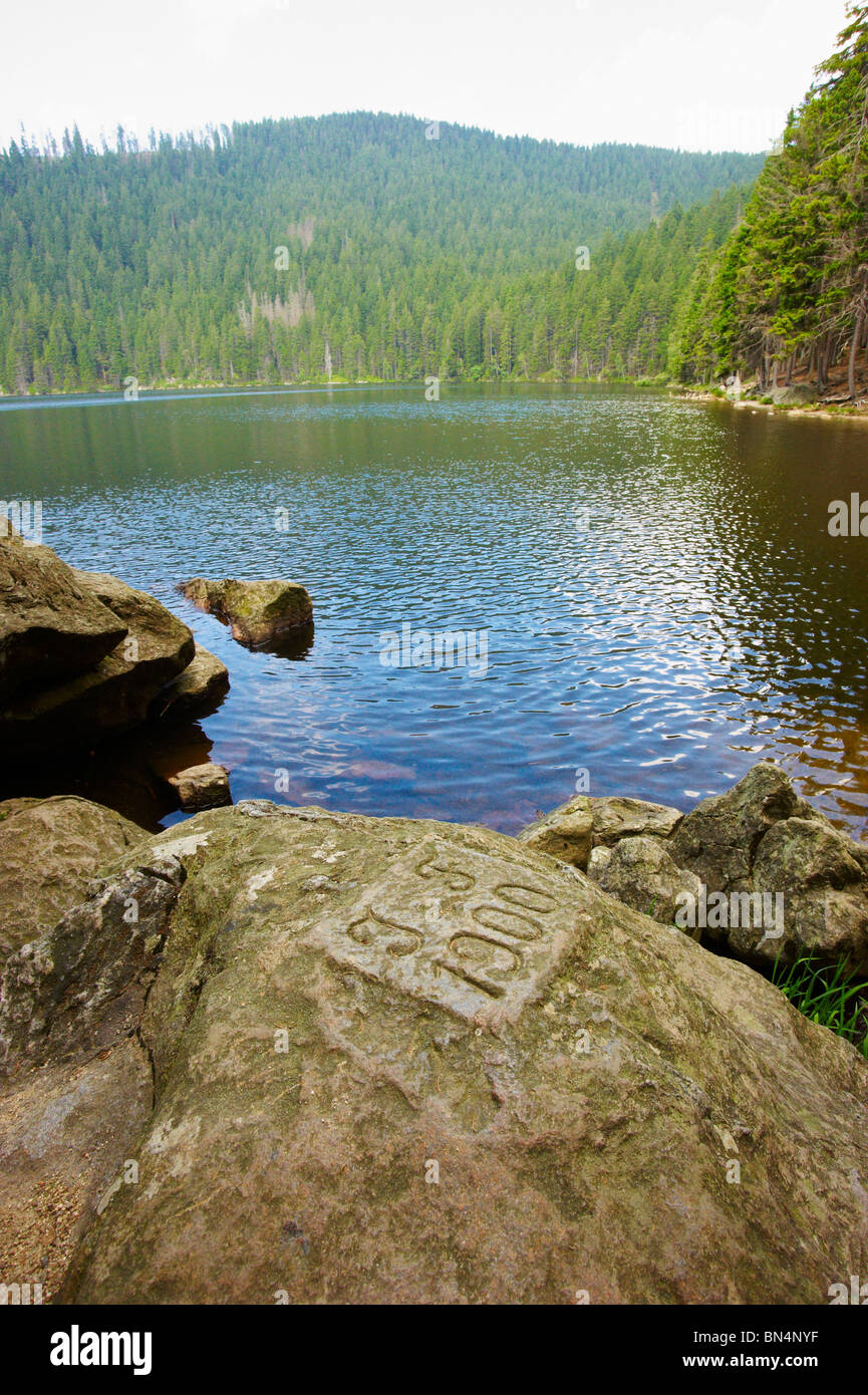 Certovo jezero, Spicak, NP Sumava, Ceska republika Stock Photo - Alamy
