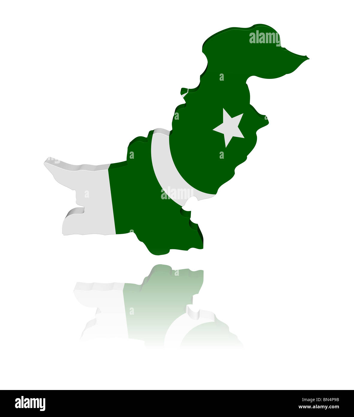 Pakistan map Cut Out Stock Images & Pictures - Alamy