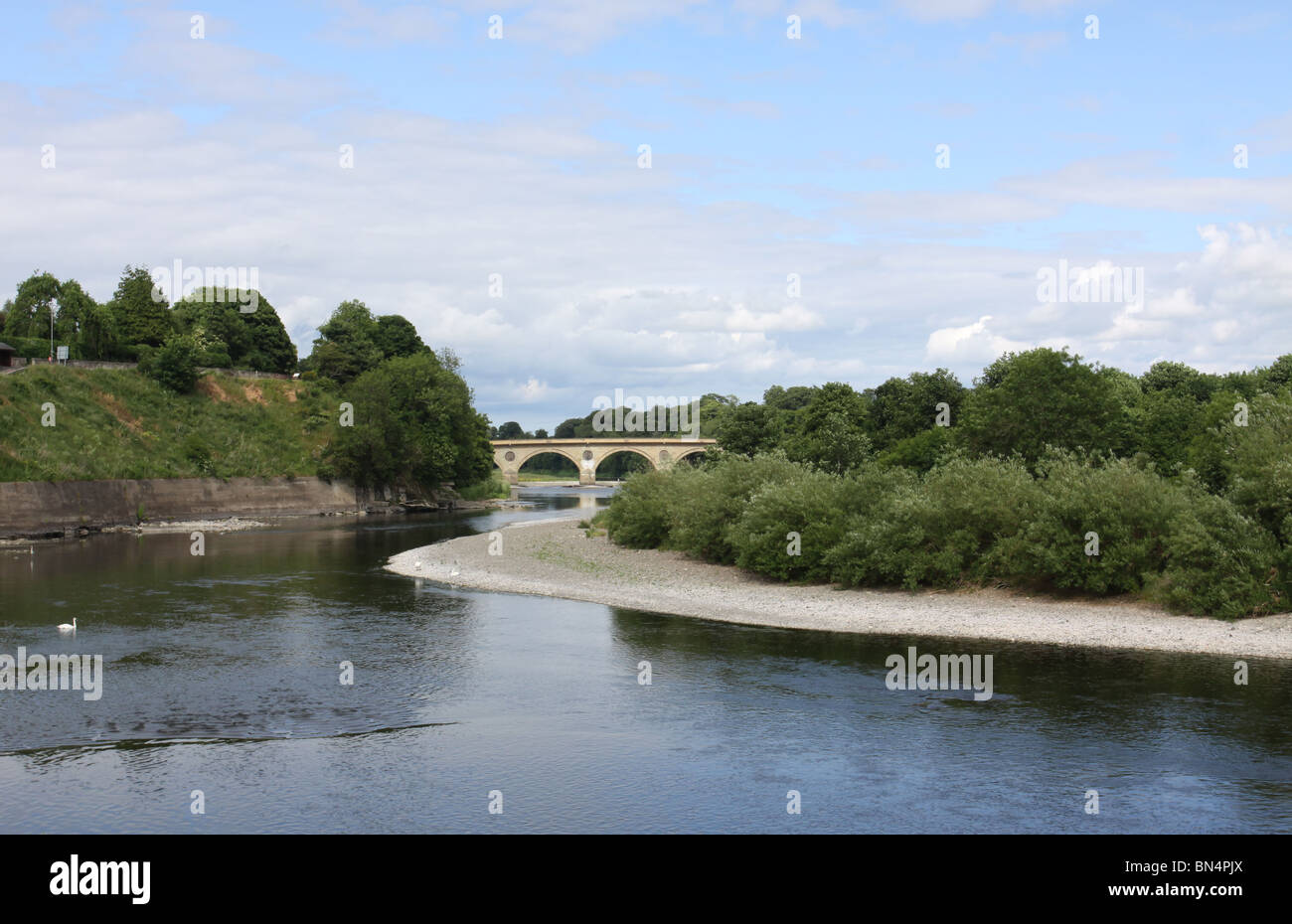 Coldstream Bridge over River Tweed Scotland June 2010 Stock Photo - Alamy