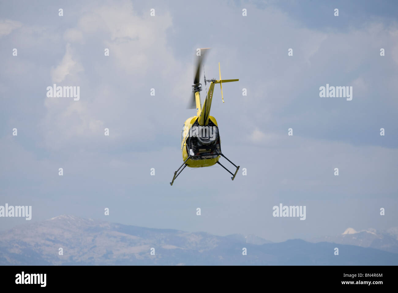 Helicopter taking off near Trieste, Italy Stock Photo - Alamy