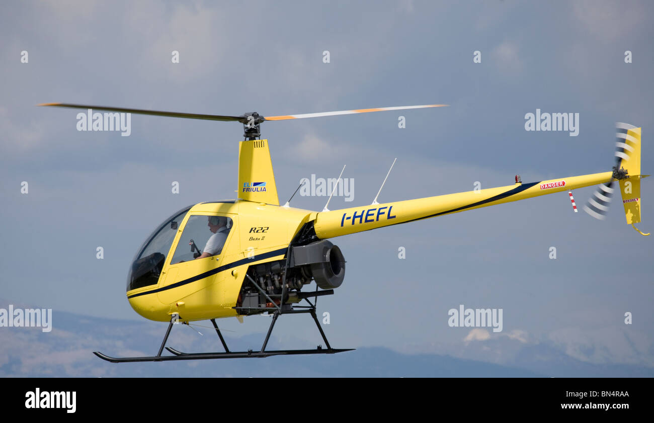 Helicopter taking off near Trieste, Italy Stock Photo - Alamy