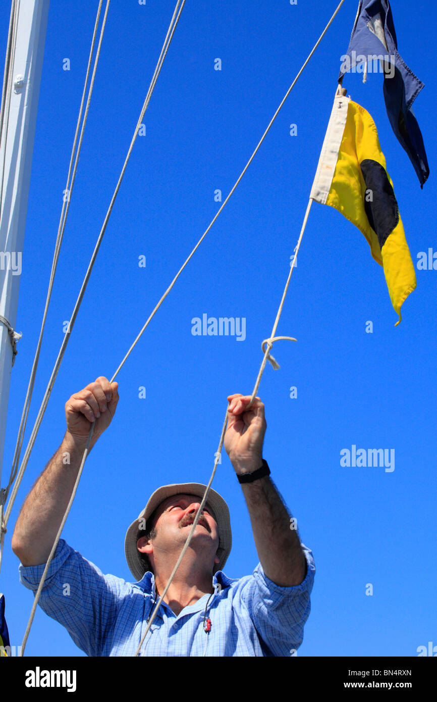 Flag signals hi-res stock photography and images - Alamy