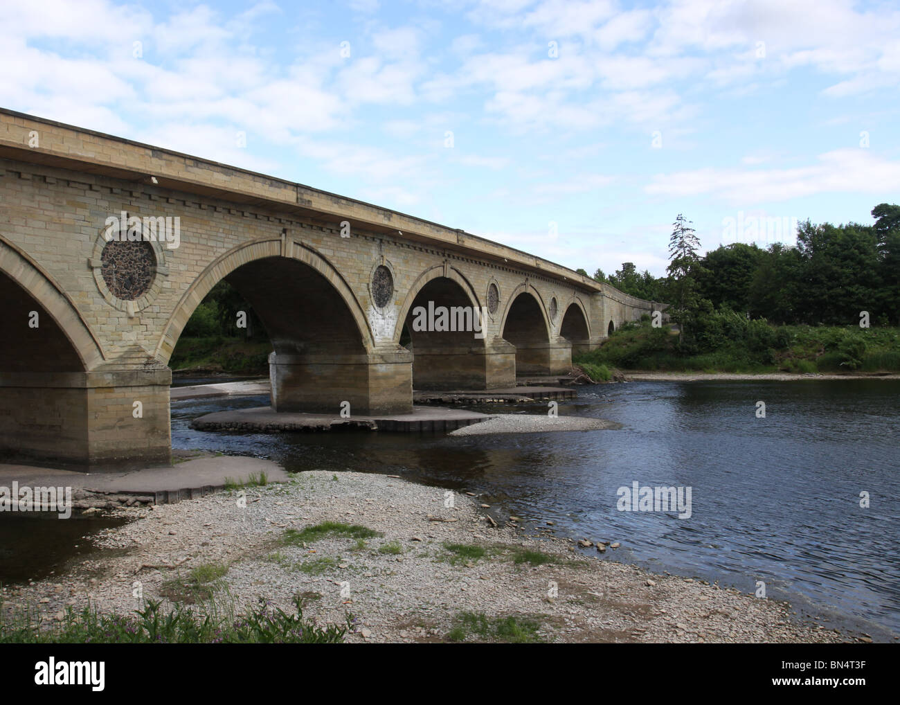 Coldstream Bridge over River Tweed Scotland June 2010 Stock Photo - Alamy