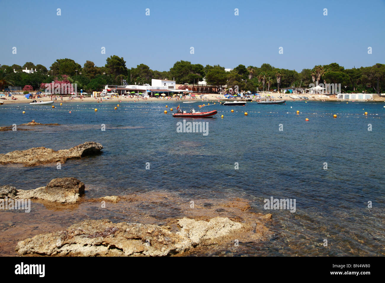 Beach of Cala Pada, Ibiza, Spain Stock Photo - Alamy